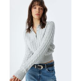 KOTON Pullover Damen Gr&ouml;&szlig;e L grau