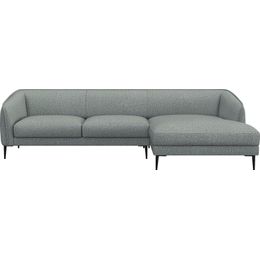 Ecksofa FLEXLUX "Belle Designsofa, L-Form, B/T 288/149 cm", blau (sky blau), B:288cm H:74cm T:149cm, 62% Polyester/17%Cotton/14%Viscose/7%linen, Sofas, Ecksofa, Skandinavisches Design, In hochwertiger Verarbeitung