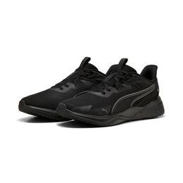 Trainingsschuh Puma "DISPERSE XT 4 KNIT", Damen, Gr. 39, Puma schwarz, cool schwarz gray, Textil, Schuhe Trainingsschuh, mit atmungsaktivem Strickobermaterial, mit TPU-Fersenklammer