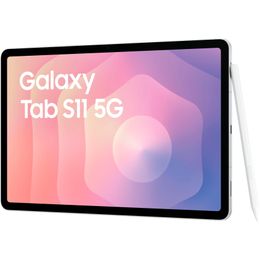 Samsung Tablet "Galaxy Tab S11", Energieeffizienz: G, silber, 128 GB,mit eSIM, Tablets_EBookReader, Tablet