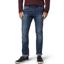 Straight-Jeans Tom Tailor Denim "AEDAN", Herren, Gr. 30, L&auml;nge 34, blau (mid blau), Denim/Jeans, Obermaterial: 99% Baumwolle, 1% Elasthan, straight fit, Jeans Straight-Jeans, Topseller