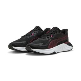 Trainingsschuh Puma "PWR HYBRID TR WNS", Damen, Gr. 42,5, schwarz (Puma schwarz, ruby shimmer, pink pixel), Textil, Schuhe Trainingsschuh, PROFOAM-D&auml;mpfung, abriebfeste Gummilaufsohle