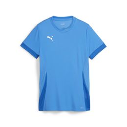 Trainingstop Puma "TEAMGOAL MATCHDAY JERSEY WMNS", Damen, Gr. XS, blau (electric blau lemonade, Puma wei&szlig;, Puma team royal), Interlock, Obermaterial: 100% Polyester, unifarben, regular fit normal, Rundhals, Tops Trainingstop, sportlicher Stil, f&uuml;r Fu&szlig;ball, Kurzarmdesign, Rundhalsausschnitt