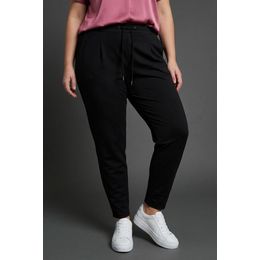 Jogger Pants LAURA SCOTT CURVE, Damen, Gr. 48, N-Gr, schwarz, Milano Rib, Obermaterial: 65% Viskose, 30% Polyester, 5% Elasthan, Basic, figurumspielend kn&ouml;chellang, Hosen Jogger Pants, im sportiven Look aus formstabilem, elastischem Stoff - GROSSE GR&Ouml;SSE