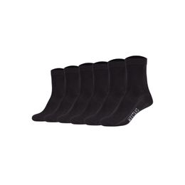 Kurzsocken Mustang "Socken Casual Organic Cotton Socks 6-Pack 6er Pack", Damen, Gr. 39-42, schwarz, Obermaterial: 73% Baumwolle CO. 23% Polyester PES. 2% Polyamid PA. 2% Elasthan EL., Socken Kurzsocken