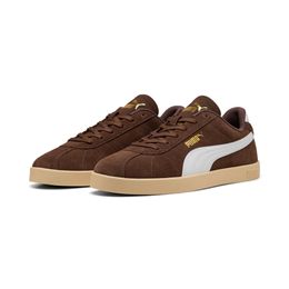 Sneaker Puma "CLUB II", Herren, Gr. 40, flat bronze, Puma wei&szlig;, Puma gold, Leder, unifarben, Schuhe Sneaker, aus Leder, mit Schn&uuml;rverschluss, mit profiliertem Laufsohlenprofil