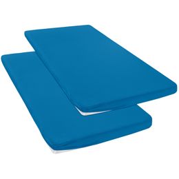 Spannbettlaken OTTO HOME, B:90cm L:200cmmittelblau, Microfaser, Obermaterial: 100% Polyester, Bettlaken, "Topper Basic, in Gr. 90x200, 140x200 oder