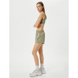 KOTON Shorts Damen Gr&ouml;&szlig;e 46 khaki / pastellgr&uuml;n