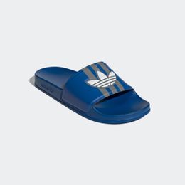 Badesandale adidas originals "ADILETTE", Herren, Gr. 44,5, blau (blau, cloud wei&szlig;, grau three), Synthetik, Schuhe Badesandale, Badelatschen