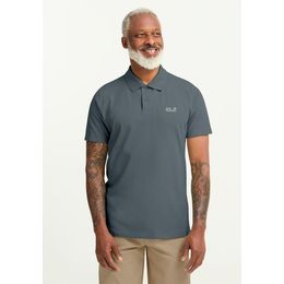 Poloshirt Jack Wolfskin "ESSENTIAL POLO M", Herren, Gr. L (52), grau odessa, Obermaterial: 100% Baumwolle. Futter: 100% Baumwolle, normal, Rundhals, Shirts Poloshirt
