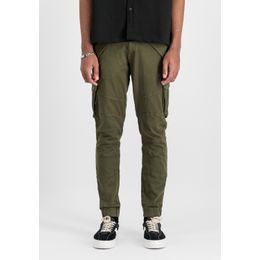 Cargohose Alpha Industries "Combat Pant", Herren, Gr. 36, Normalgr&ouml;&szlig;en, gr&uuml;n (schwarz olive), Obermaterial: 98% Baumwolle, 2% Elastan; Futter: 100% Baumwolle, Hosen Cargohose