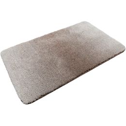 Badematte WECON HOME BASICS "Luuk WB-2705", grau (taupe), H:25mm, Polyester, Badematten, Badematte, trendiger Farbverlauf, waschbar, weicher Badezimmerteppich