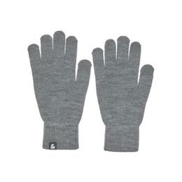 Jack & Jones Strickhandschuhe JACK & JONES "JACBARRY KNITTED GLOVES NOOS", Herren, grau melange, Feinstrick, Kunstfaser, unifarben, Handschuhe Strickhandschuhe