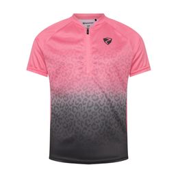 Radtrikot Ziener "NESTEL-Z", Kinder, Gr. 128, schwarz.strawberry sorbet, Obermaterial: 100% Polyester, Trikots Radtrikot