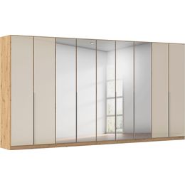 Dreht&uuml;renschrank OTTO HOME "Kleiderschrank Kleiderschr&auml;nke Schrank Garderobe AGORDO mit Glasfront", eiche artisan, glas beige (champagner), B:405cm H:210cm T:54cm, Schr&auml;nke, Dreht&uuml;renschrank, durchdachte Innenausstattung, in 8 Breiten und 2 H&ouml;hen MADE IN GERMANY