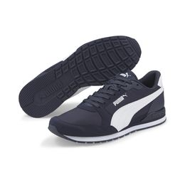 Sneaker Puma "ST RUNNER V3 NL", Herren, Gr. 42,5, blau (parisian night, Puma wei&szlig;), Synthetik, Textil, Schuhe Sneaker, f&uuml;r sportliche Aktivit&auml;ten und Streetwear, mit SOFTFOAM+ D&auml;mpfung, Topseller