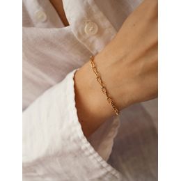 Hey Happiness Armband 'Textured Link' Damen Gr&ouml;&szlig;e 15.5 cm gold