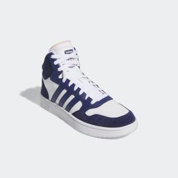 Sneaker adidas Sportswear "HOOPS 3.0 MID LIFESTYLE BASKETBALL CLASSIC VINTAGE", Herren, Gr. 44, blau (cloud wei&szlig;, dunkelblau, dunkelblau), Leder, Synthetik, Schuhe Sneaker
