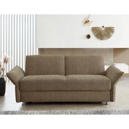 Schlafsofa Bali "LINA, Dauerschlaffunktion, 140 u. 160 er Breiten", braun (hellbraun), B:234cm H:14cm, 100% PES, Sofas, Schlafsofa, durchgehender Lattenrost mit 6-facher H&auml;rtegradregulierung