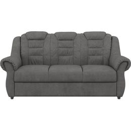3-Sitzer Home Affaire "Boston", grau (anthrazit), B:196cm H:102cm T:101cm, 100% Polyester, Sofas, 3-Sitzer, Sofa mit hoher R&uuml;ckenlehne