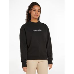 Sweatshirt Calvin Klein "HERO LOGO SWEAT", Damen, Gr. XXL (44), schwarz, Sweatware, Obermaterial: 100% Baumwolle, unifarben, regular fit h&uuml;ftlang, Rundhals, B&uuml;ndchen, Sweatshirts Sweatshirt, mit Calvin Klein Print auf der Brust