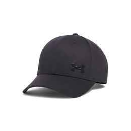 Baseball Cap Under Armour "M ESSENTIAL LOW METAL ADJ", Herren, schwarz,, silber, Obermaterial: 100% Baumwolle, Caps, mit verstellbarem Riemenverschluss, mit UPF 50+ Sonnenschutz