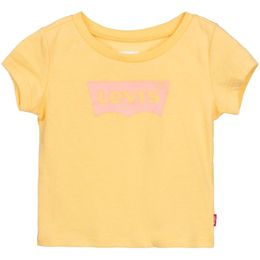 T-Shirt LEVI'S KIDS "LVG BATWING TEE", M&auml;dchen, Gr. 18 (86), levi's flax, Jersey, Obermaterial: 60% Baumwolle, 40% Polyester, bedruckt, Basic schmal h&uuml;ftbedeckend, Rundhals, Shirts T-Shirt, mit LEVIS-Print - for BABY GIRLS