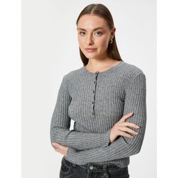 KOTON Pullover Damen Gr&ouml;&szlig;e XS grau