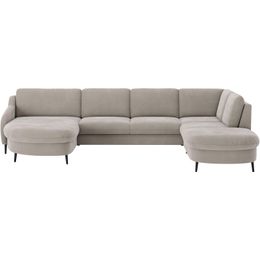 Sit & More Wohnlandschaft SIT & MORE "Soul U-Form", grau (anthrazit), B:372cm H:90cm T:239cm, 100% Polyester, Sofas, Wohnlandschaft, wahlweise mit Bett und Bettkasten