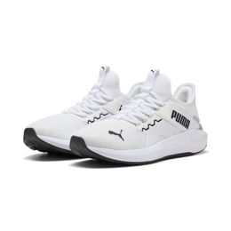 Laufschuh Puma "SOFTRIDE ENZO 5 SLIP TECH", Gr. 42,5, Puma wei&szlig;, Puma schwarz, gray echo, Textil, Schuhe Laufschuh, mit Schlupfeinstieg, herausnehmbare Innensohle