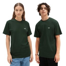 T-Shirt Vans "LEFT CHEST LOGO TEE", Herren, Gr. XS, gr&uuml;n (mountain vie), Single Jersey, Obermaterial: 100% Baumwolle, Basic h&uuml;ftlang, Rundhals, Shirts T-Shirt