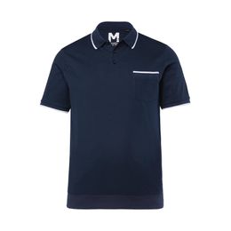 Men Plus Poloshirt Herren Gr&ouml;&szlig;e 7XL navy / wei&szlig;