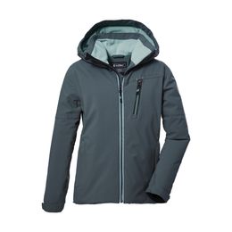 Outdoorjacke Killtec "KOW 169 GRLS JCKT", M&auml;dchen, Gr. 152, gr&uuml;n (mint), Oberstoff: 100% Polyester, Futter: 100% Polyester, Wattierung: 100% Polyester, Jacken Outdoorjacke, Wasserdichte M&auml;dchenjacke, Fleece, verstellbare B&uuml;ndchen, Kinnschutz