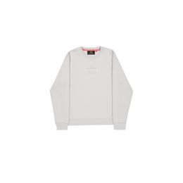 Sweater Alpha Industries "Foam ML Sweatshirt", Herren, Gr. XXL, pastel grau, Obermaterial: 80% Baumwolle, 20% Polyester, regular fit, Sweatshirts Sweater