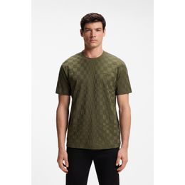 T-Shirt BOSS Green "Porsche Spirit 70 Capsule Collection", Herren, Gr. M, open gr&uuml;n347, Single Jersey, Obermaterial: 100% Baumwolle, unifarben, relaxed fit normal, Rundhals, abgesteppte Kante, Shirts T-Shirt, Premium Herrenmode Limited