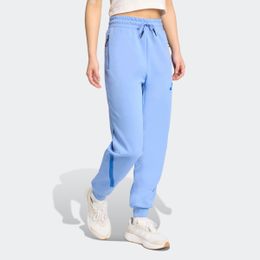 Sporthose adidas Sportswear "ADIDAS Z.N.E", Damen, Gr. M, N-Gr, blau (blau fusion, normal, gr.), Obermaterial: 57% Polyester, 43% Baumwolle, Hosen Sporthose