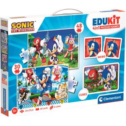 Puzzle Clementoni "Edukit, 4n1, Sonic", bunt, Puzzles, Kinder, Pappe, Motiv, Made in Europe