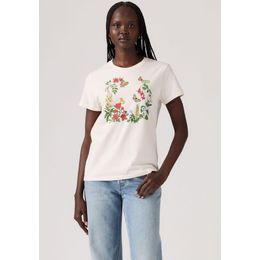 Levi's LEVI'S Damen T-Shirt "THE PERFECT TEE"rose garden bw art o, Gr. XL, Single Jersey, Obermaterial: 100% Baumwolle, Shirts, mit Blumen Print