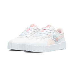 Puma Damen Sneaker "CARINA 3.0 FLORAL PS", Gr. 34Puma wei&szlig;, jasmine flower, seafoam, Synthetik, unifarben, Schuhe, mit Schn&uuml;rverschluss,