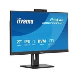 iiyama ProLite XUB2790QSUH-B2, LED-Monitor 68.5 cm (27 Zoll), schwarz (matt), QHD, IPS, HDMI, DP, USB-C, USB-Hub, Webcam, 100Hz Panel