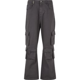 2Y STUDIOS Herren Cargohose "2Y Studios Eskar Multi Pocket Cargo Pants"schwarzgrau, Gr. 36, unifarben, 100% Baumwolle, Hosen