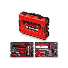 Einhell E-Case Werkzeugkoffer Renovierung, 78-teilig, Werkzeug-Set schwarz/rot