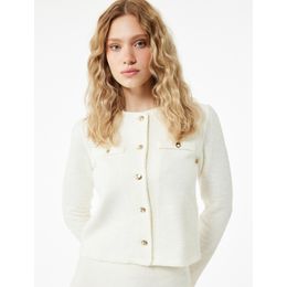 KOTON Strickjacke Damen Gr&ouml;&szlig;e S ecru