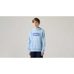 Kapuzensweatshirt LEVI'S KIDS "LVB BATWING PULLOVER HOODIE", Jungen, Gr. 14 (164), chambray blau levi's, Sweatware, Obermaterial: 60% Baumwolle, 40% Polyester, Basic schmal h&uuml;ftlang, Rippb&uuml;ndchen, Sweatshirts, for BOYS