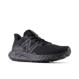 Laufschuh New Balance "W411", Damen, Gr. 37, schwarz (schwarz, schwarz), Textil, Schuhe Laufschuh