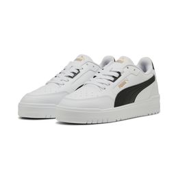 Sneaker Puma "SHUFFLE DOWNTOWN", Herren, Gr. 40, Puma wei&szlig;, Puma schwarz, Puma gold, Synthetik, Schuhe Sneaker, leicht profilierte Gummilaufsohle, Schn&uuml;rverschluss