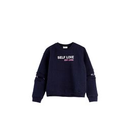 Solang Pullover Rundhals &bdquo;SELF LOVE&ldquo;-Frontprint M&auml;dchen Gr&ouml;&szlig;e 146 navy