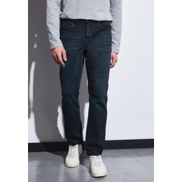 Regular-fit-Jeans Street One MEN, Herren, Gr. 29, L&auml;nge 32, dunkelblau tinted, Jeans, 99% Baumwolle, 1% Elasthan, unifarben, lang, Jeans, 5-Pocket-Style
