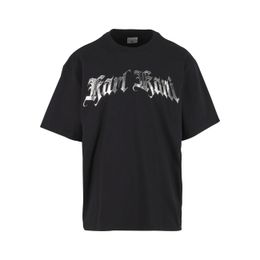 T-Shirt Karl Kani "Karl Kani KK Old English Chrome Tee", Jungen, Gr. S, schwarz, 100% Baumwolle, bedruckt, loose fit, Rundhals, Shirts T-Shirt