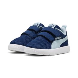 Puma Damen Sneaker "COURTFLEX V3 MESH INF", Gr. 24blau jewel, lucite, Textil, unifarben, Schuhe, mit Klettverschluss, federleicht, mit flexibler Sohle